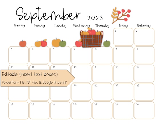 September Calendar Themes