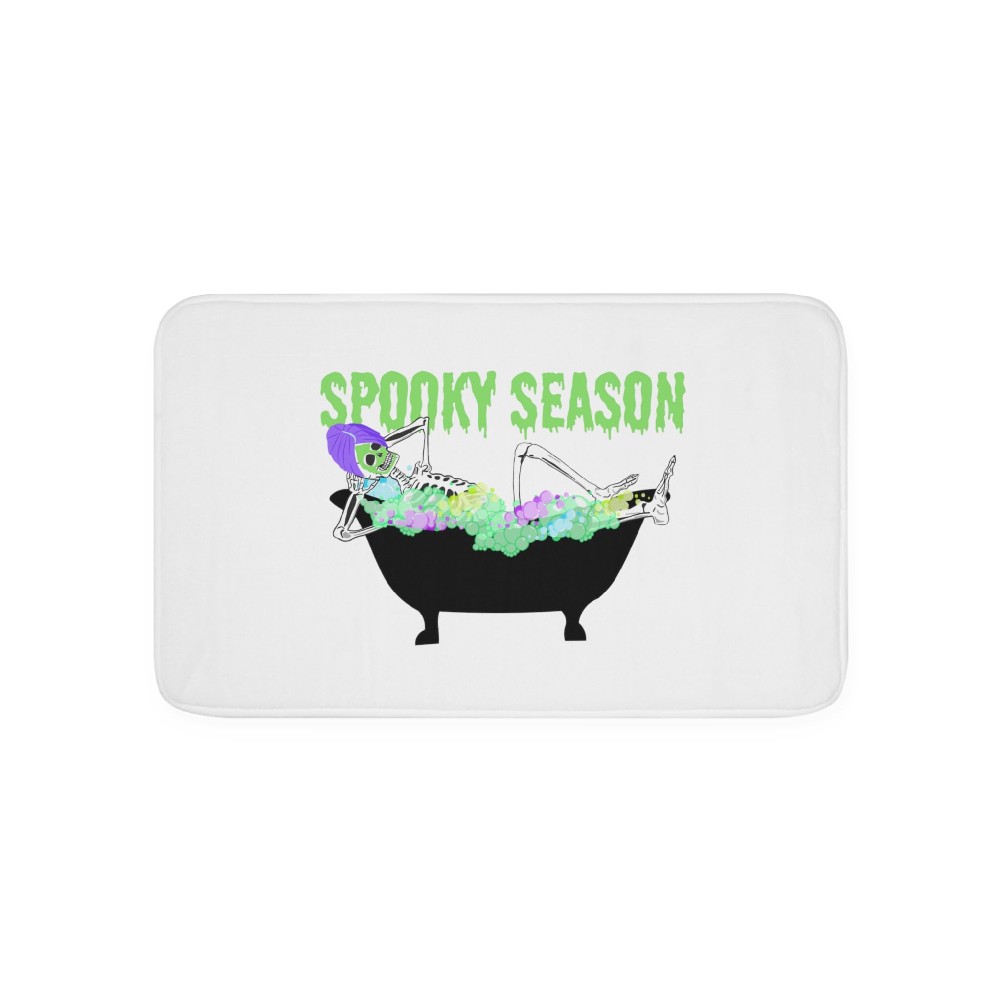 Spooky Season Skeleton Spa Memory Foam Bath Mat Halloween Comfort ...
