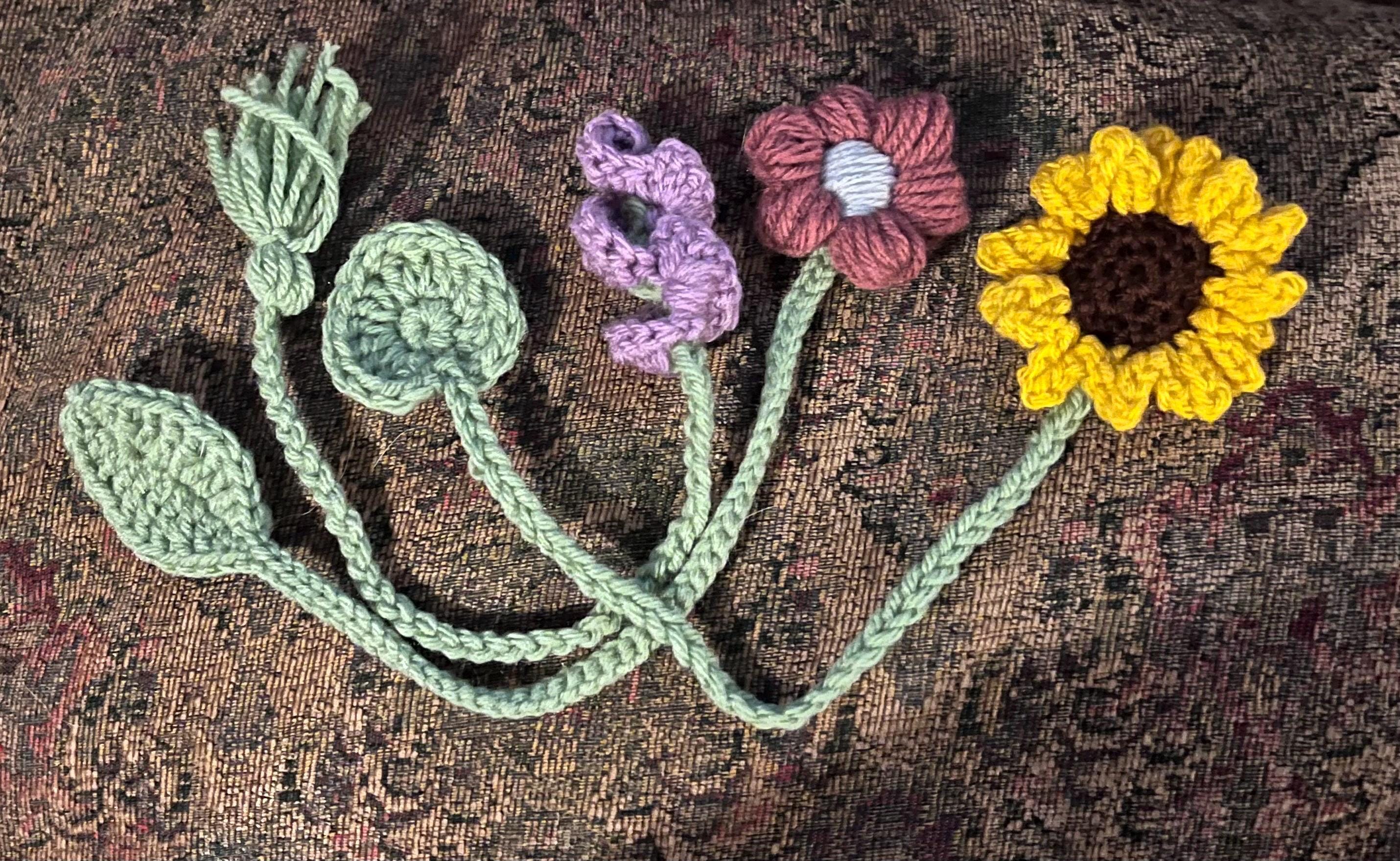 Wildflower Bookmarks/ Puff, Sunflower, Lavender/ Floral Bookmarks/ Boho ...