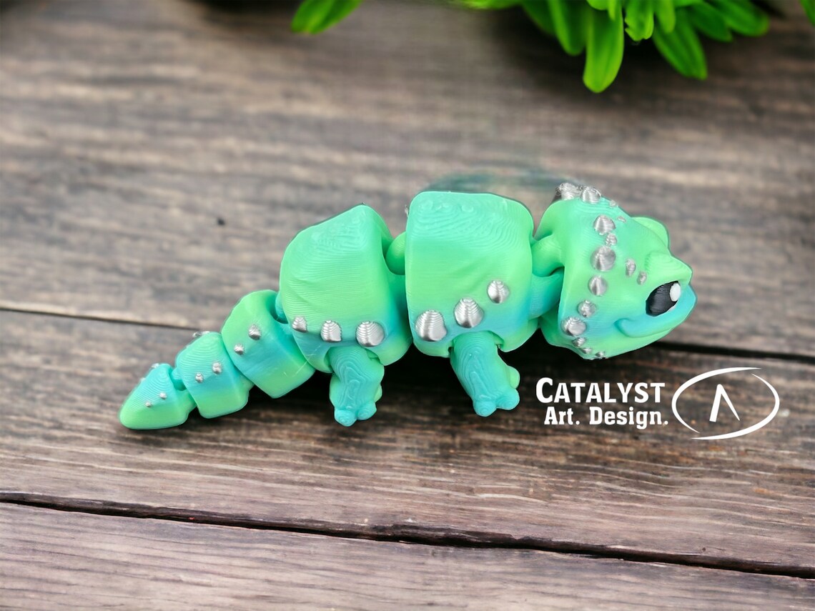 Mini Bearded Dragon Articulated Figure or Keychain Option, 3D Printed ...
