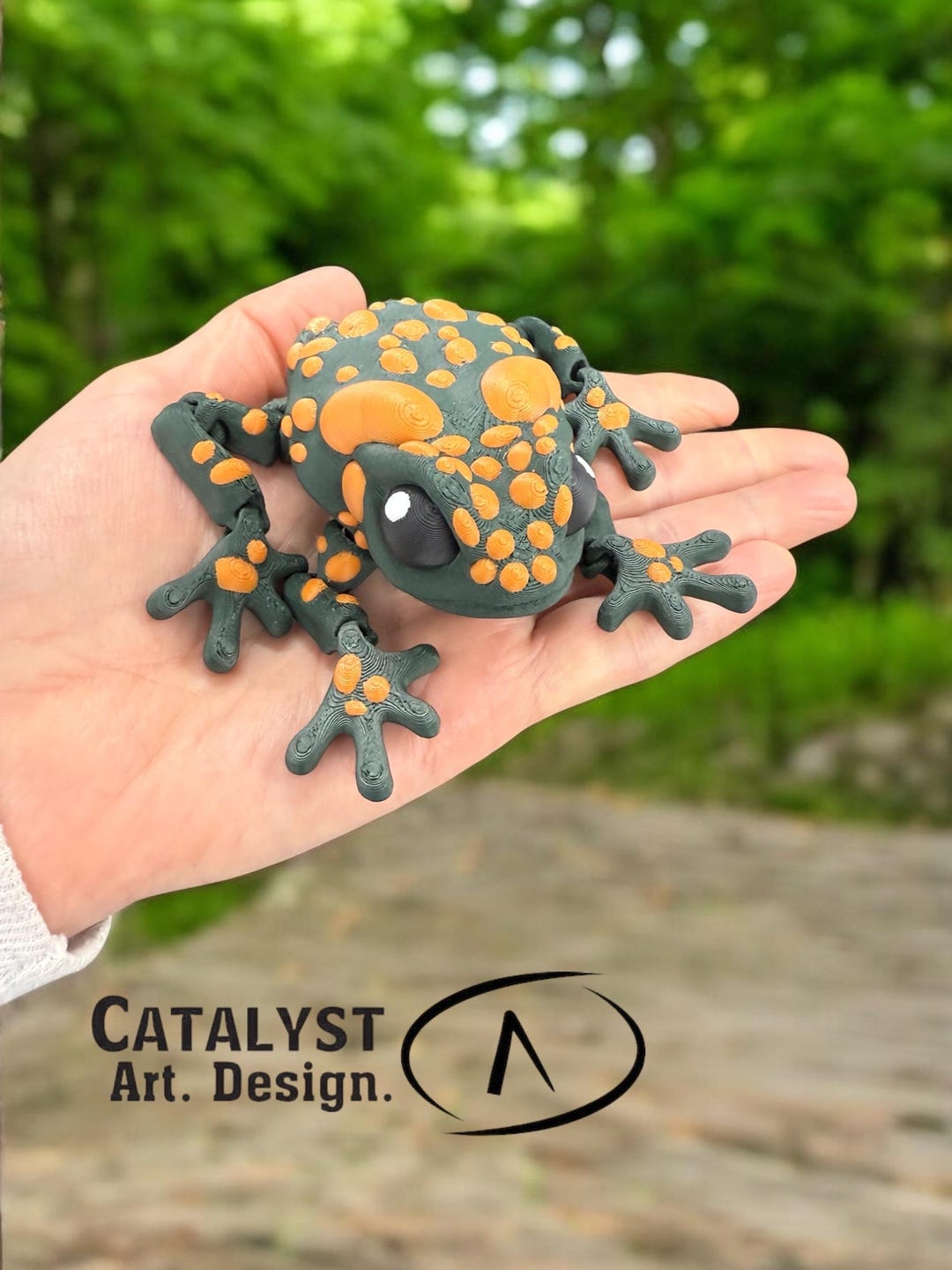 3D Printed Articulated Toad: Full Color Fidget Desk Pet - Etsy
