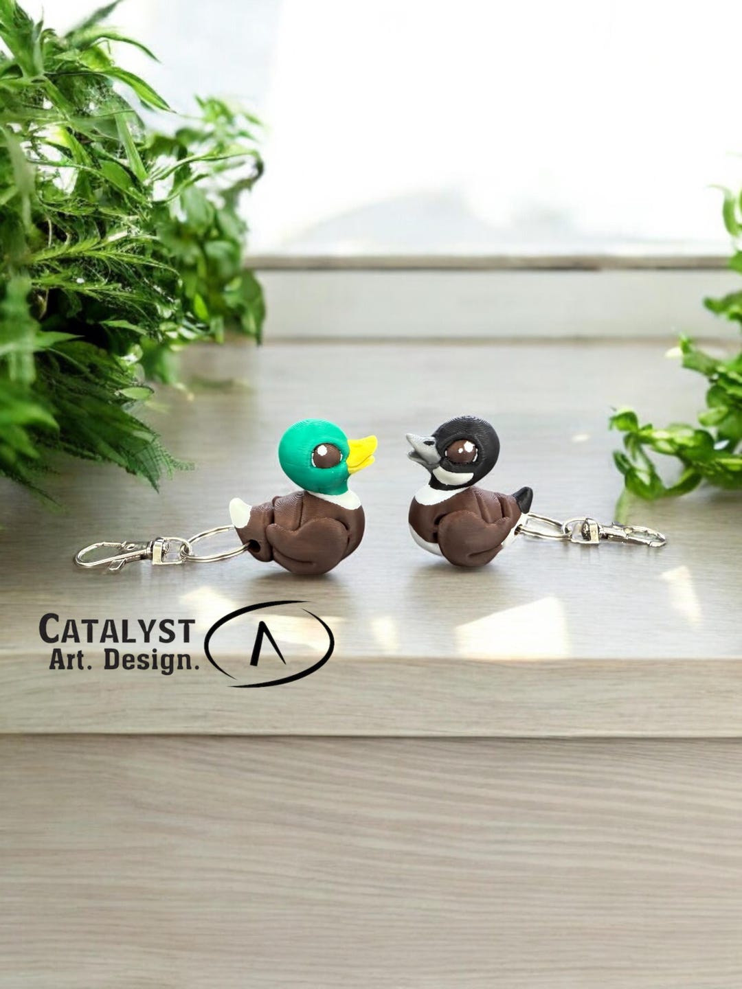 3D Printed Duck Keychain: Articulated Mallard or Goose - Etsy