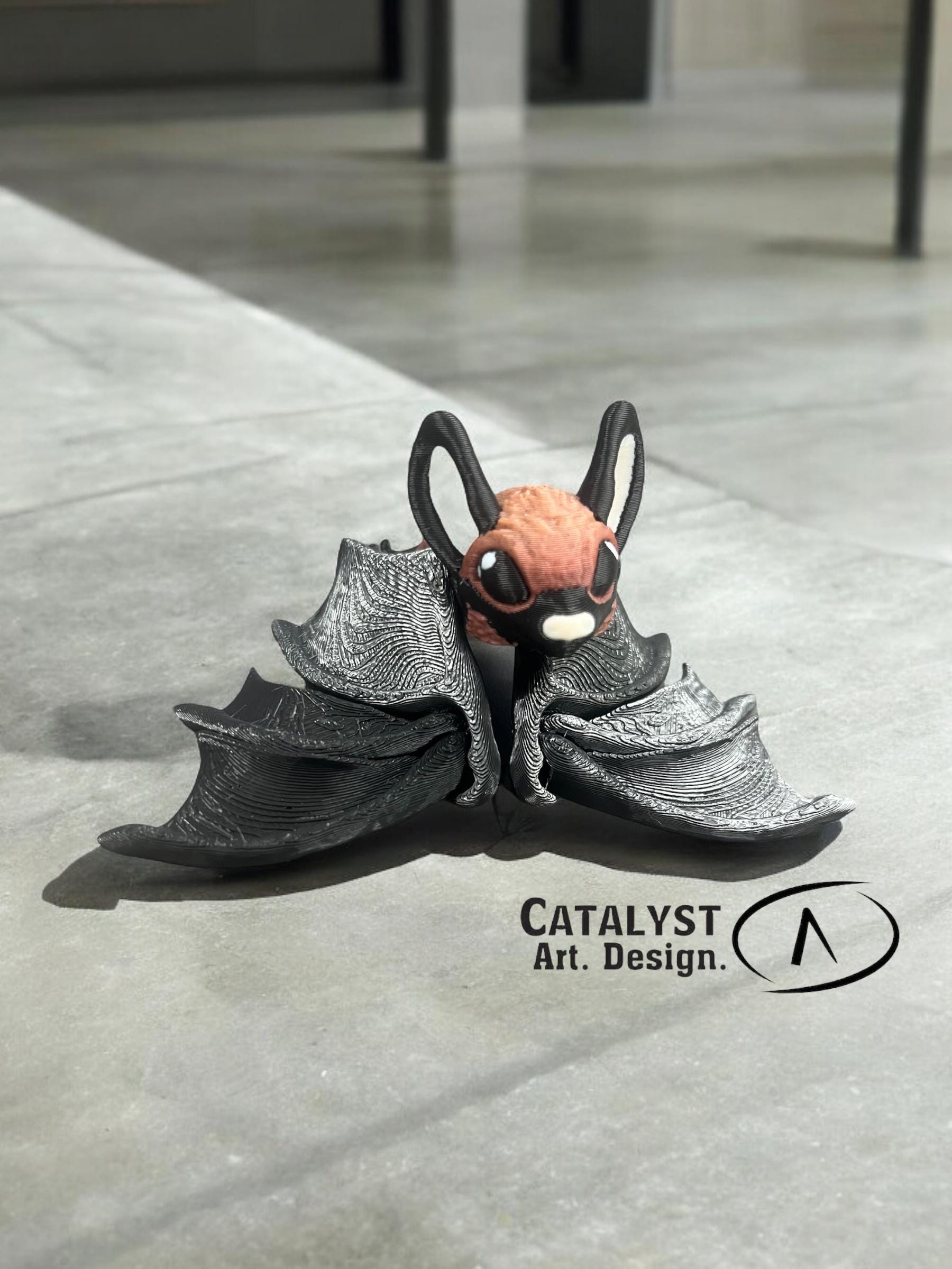 3D Printed Articulated Bat Fidget: Unique Desk Pet Toy - Etsy