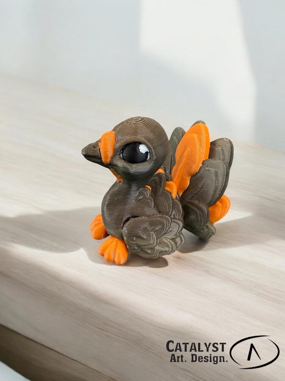 3D Printed Mini Turkey Fidget: Articulated Desk Pet, Thanksgiving Gift ...