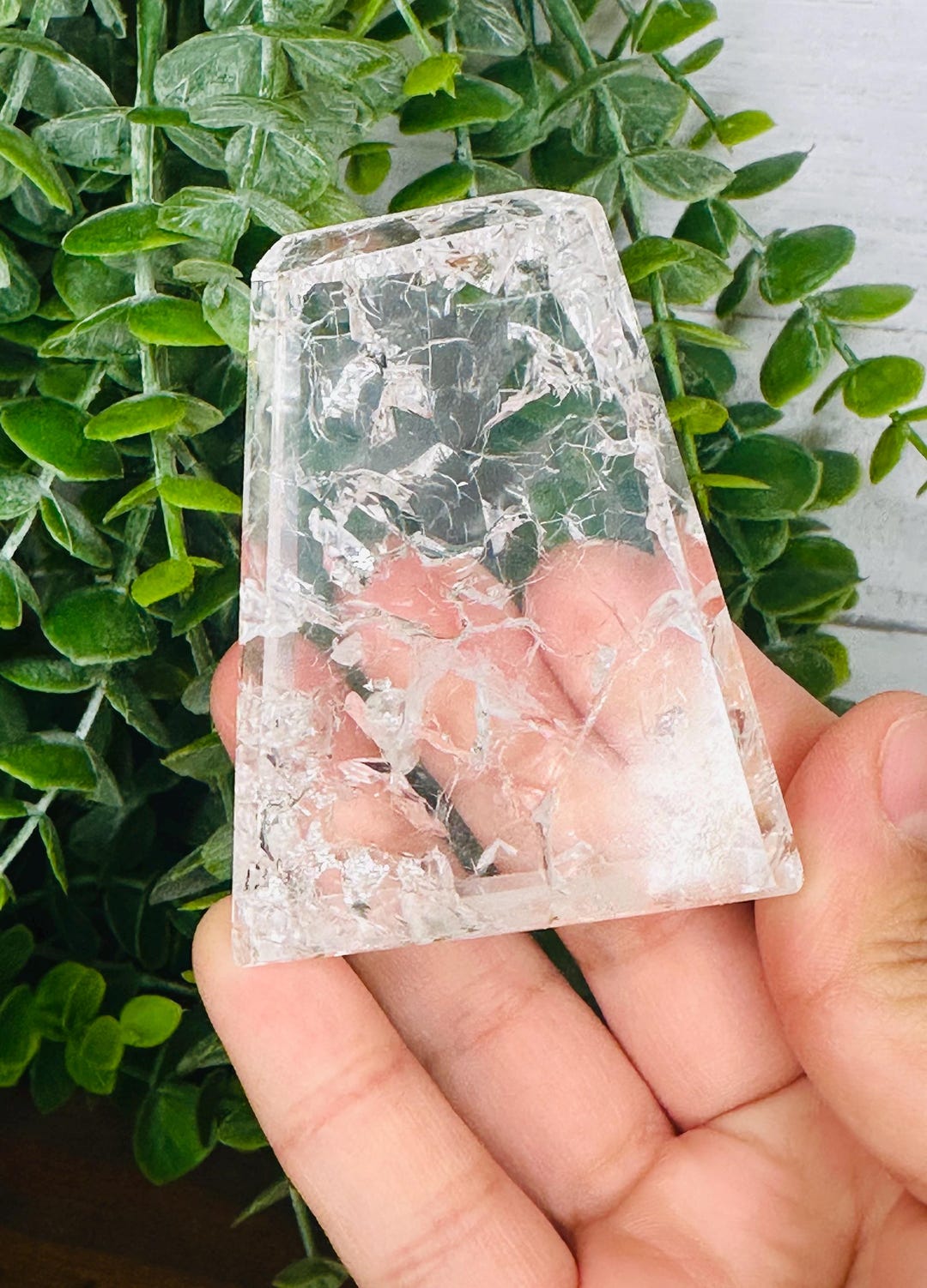 STUNNING Crackle Quartz Freeform, Fire and Ice Crackle Quartz Freeform ...