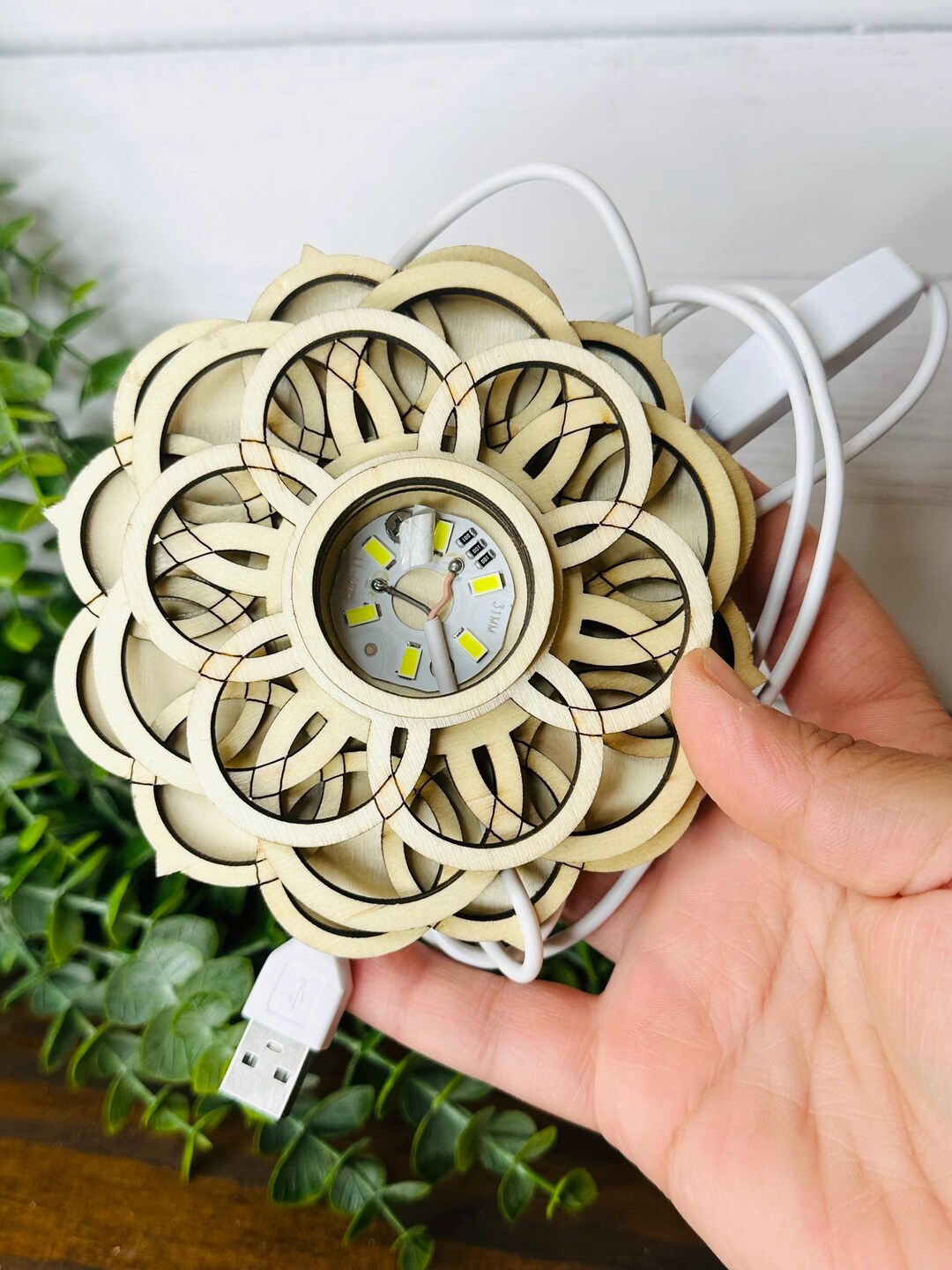 Sacred Circle Wooden Light Sphere Stand, Handmade Wooden Sphere Stand ...