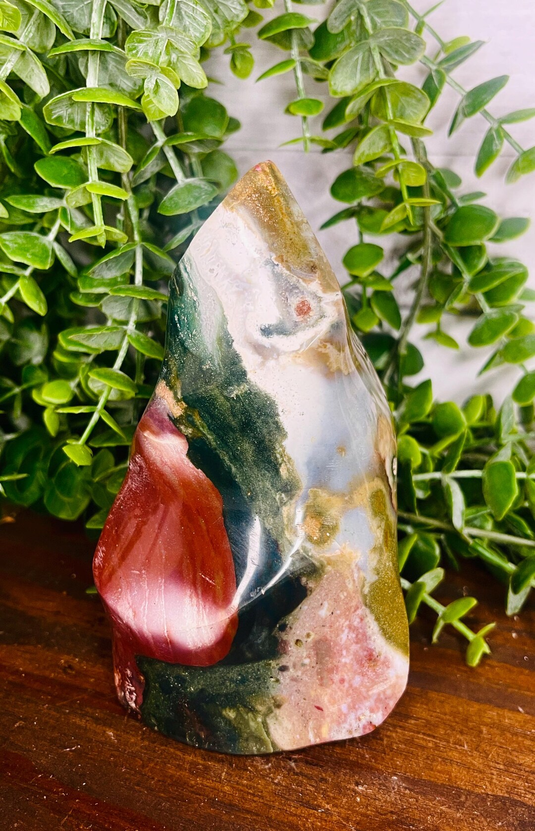 RARE Ocean Jasper Flame, Ocean Jasper Crystal Freeform, Ocean Jasper ...