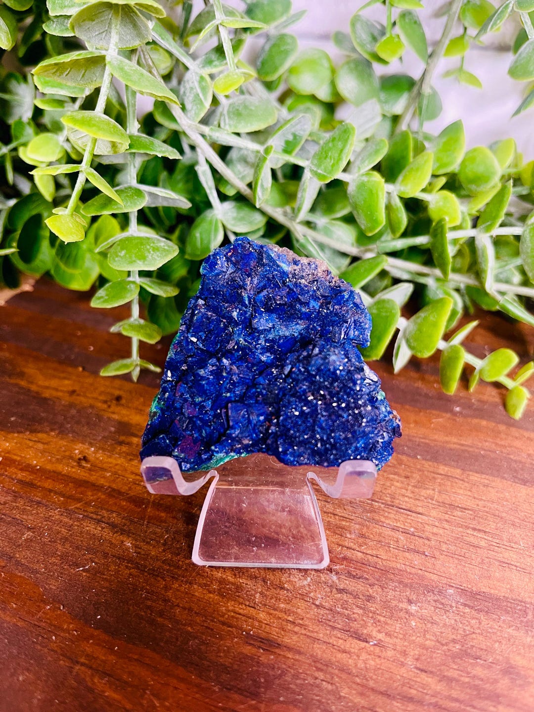 Sparkling Azurite Malachite Crystal Cluster Specimen,, Deep Blue Druzy ...