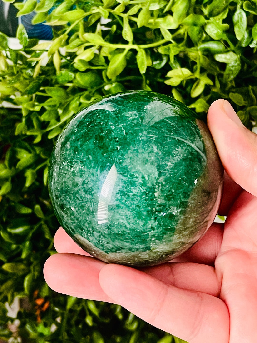 Green Strawberry Quartz Sphere, Green Sparkly Strawberry Quartz ...