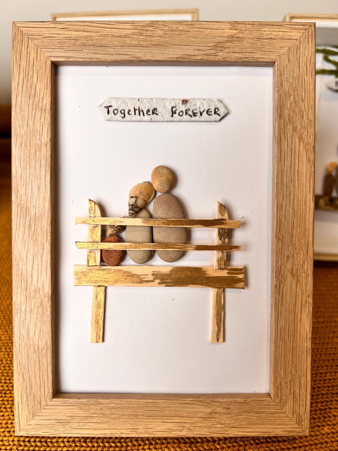 Sea Pebble Art, 'together Forever' Framed Pebble Artwork - Etsy