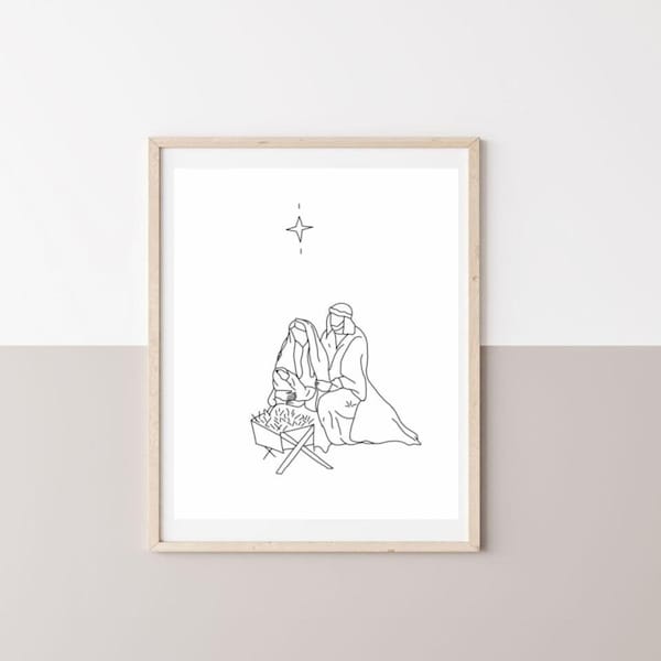 Nativity Line Art - Etsy