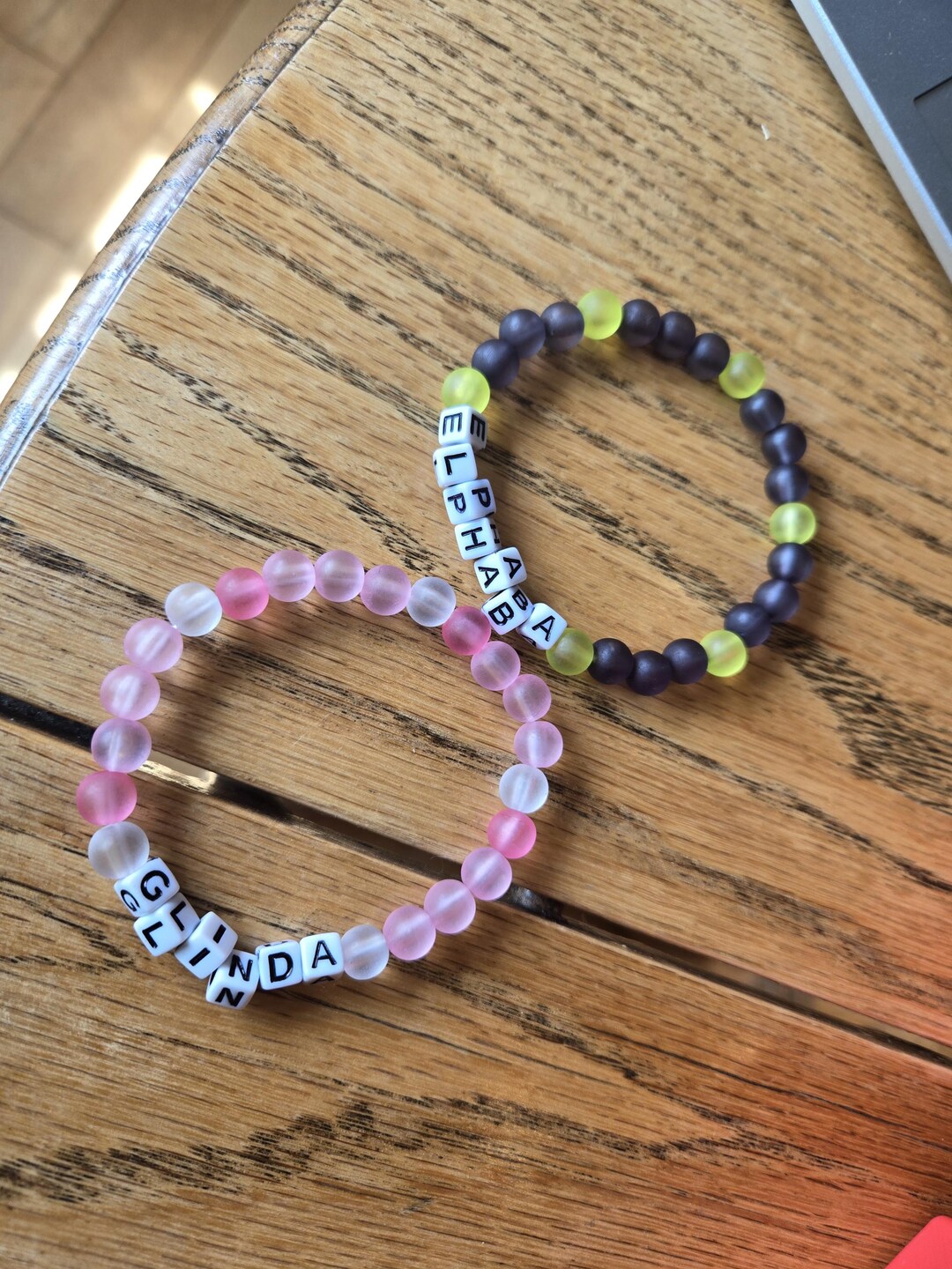 Wicked Glinda & Elphaba Beaded Bracelets - Etsy