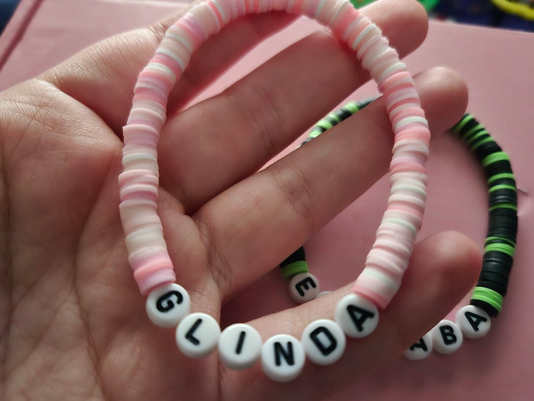 Wicked Glinda and Elphaba Clay Beaded Bracelets - Etsy