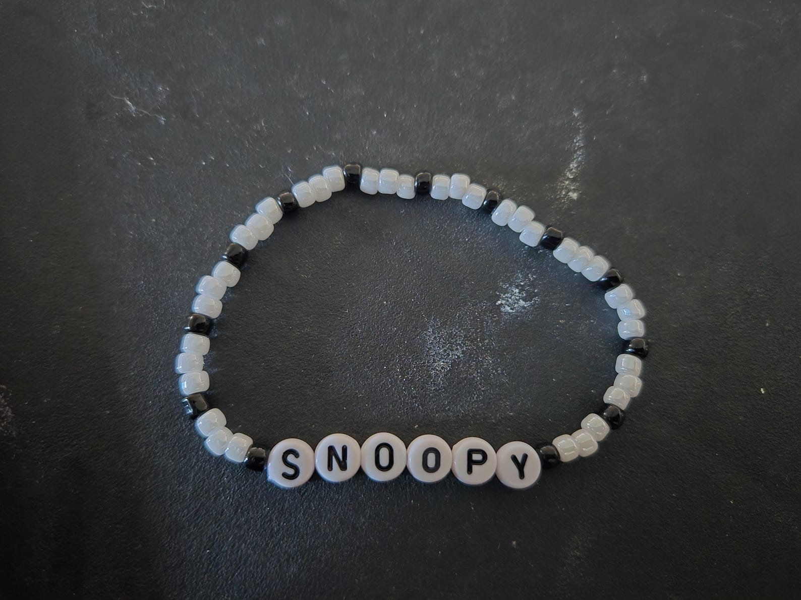 Snoopy Beaded Bracelet - Etsy