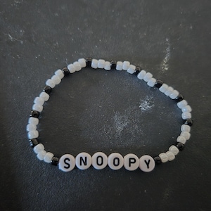 Snoopy Beaded Bracelet - Etsy