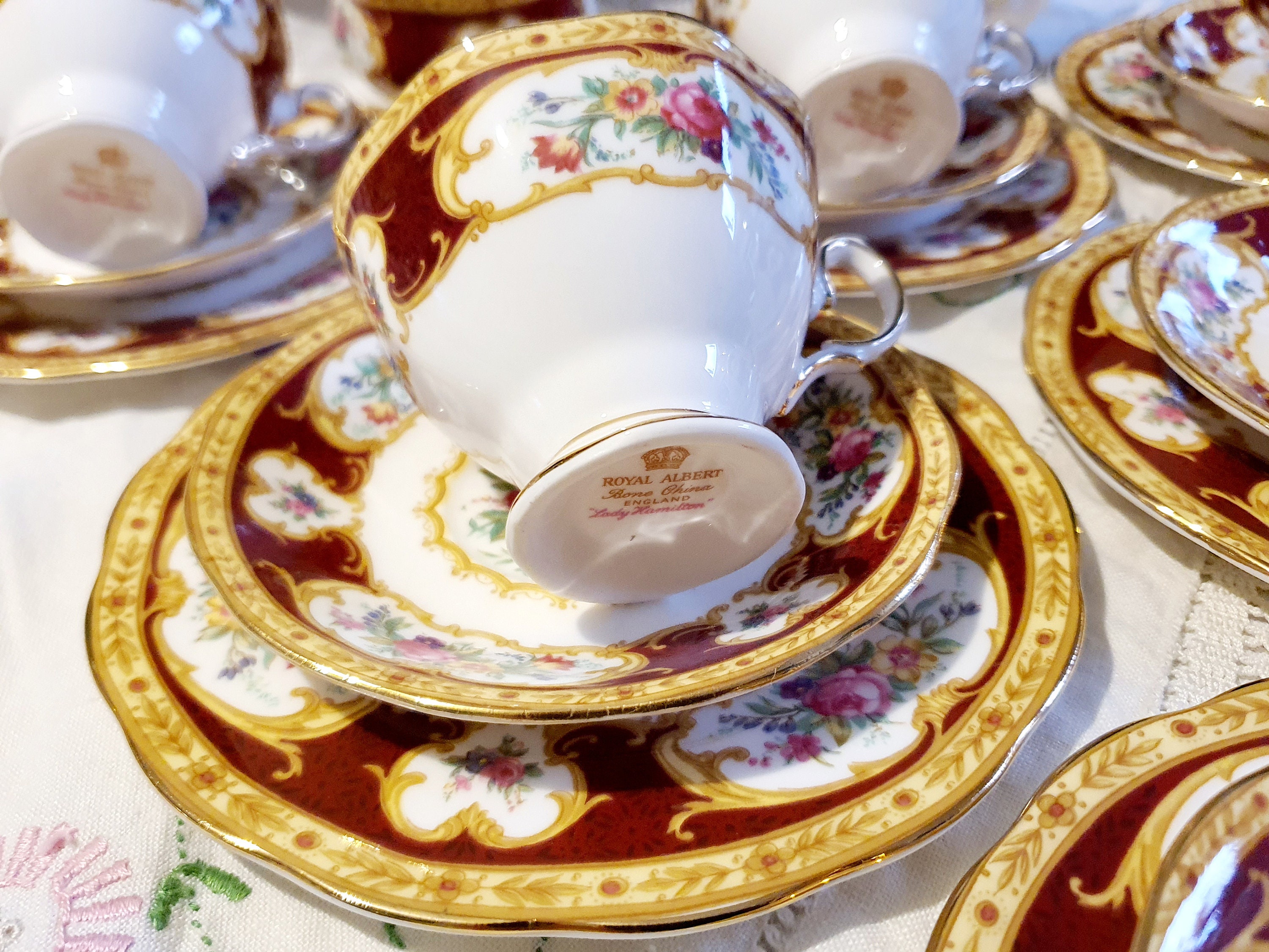 Royal Albert Lady Hamilton Pattern Coffee Set - Etsy UK