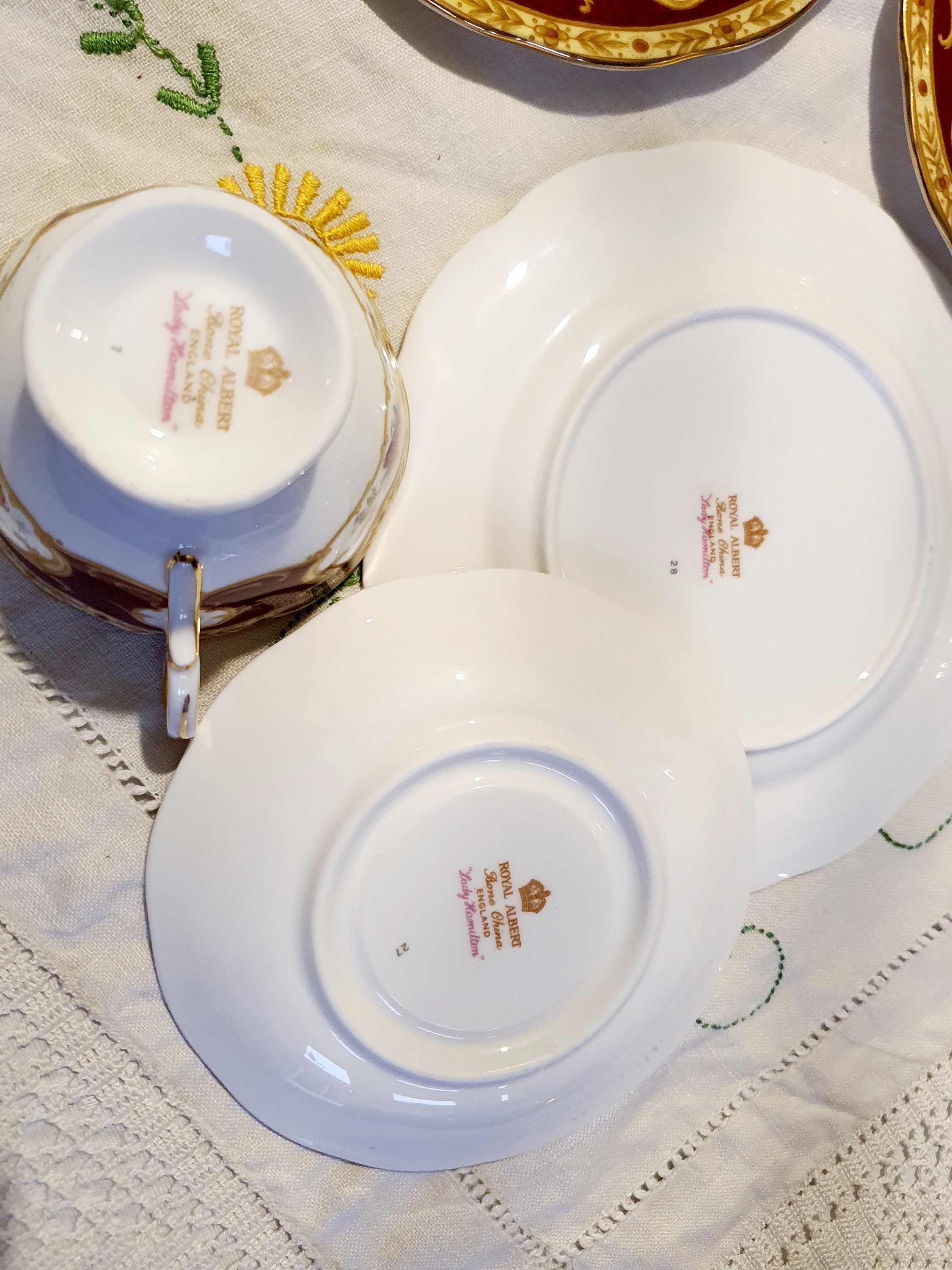 Royal Albert Lady Hamilton Pattern Coffee Set - Etsy UK