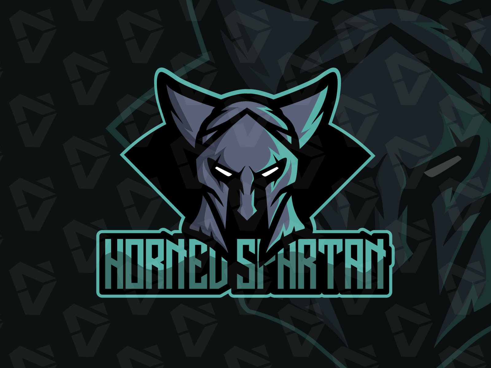 Horned Spartan Helmet Logo | Versatile Esports & Gamer Emblem | High ...