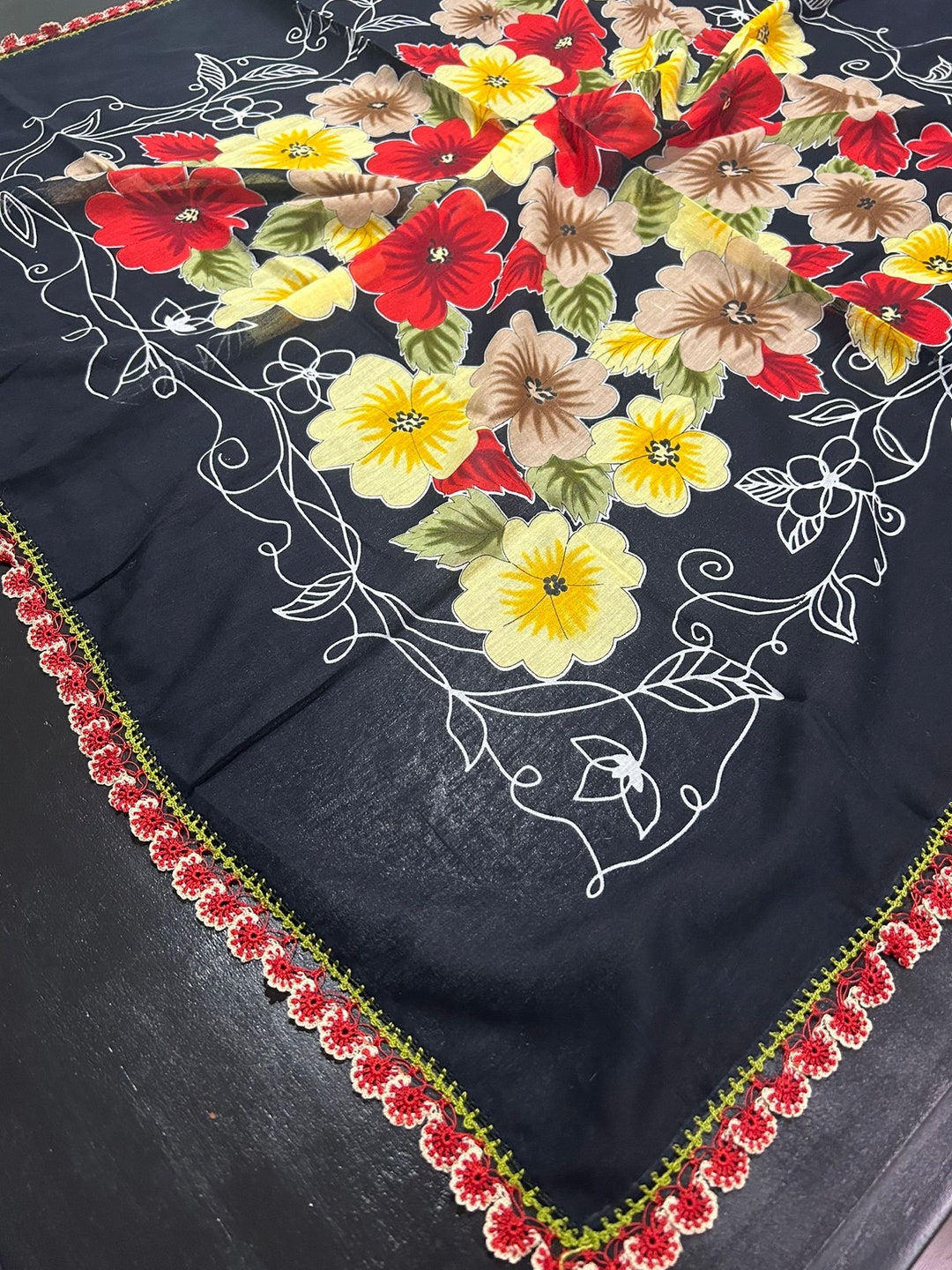 Authentic Ottoman Design - Turkish Scarf for Women - Traditional Scarf ...