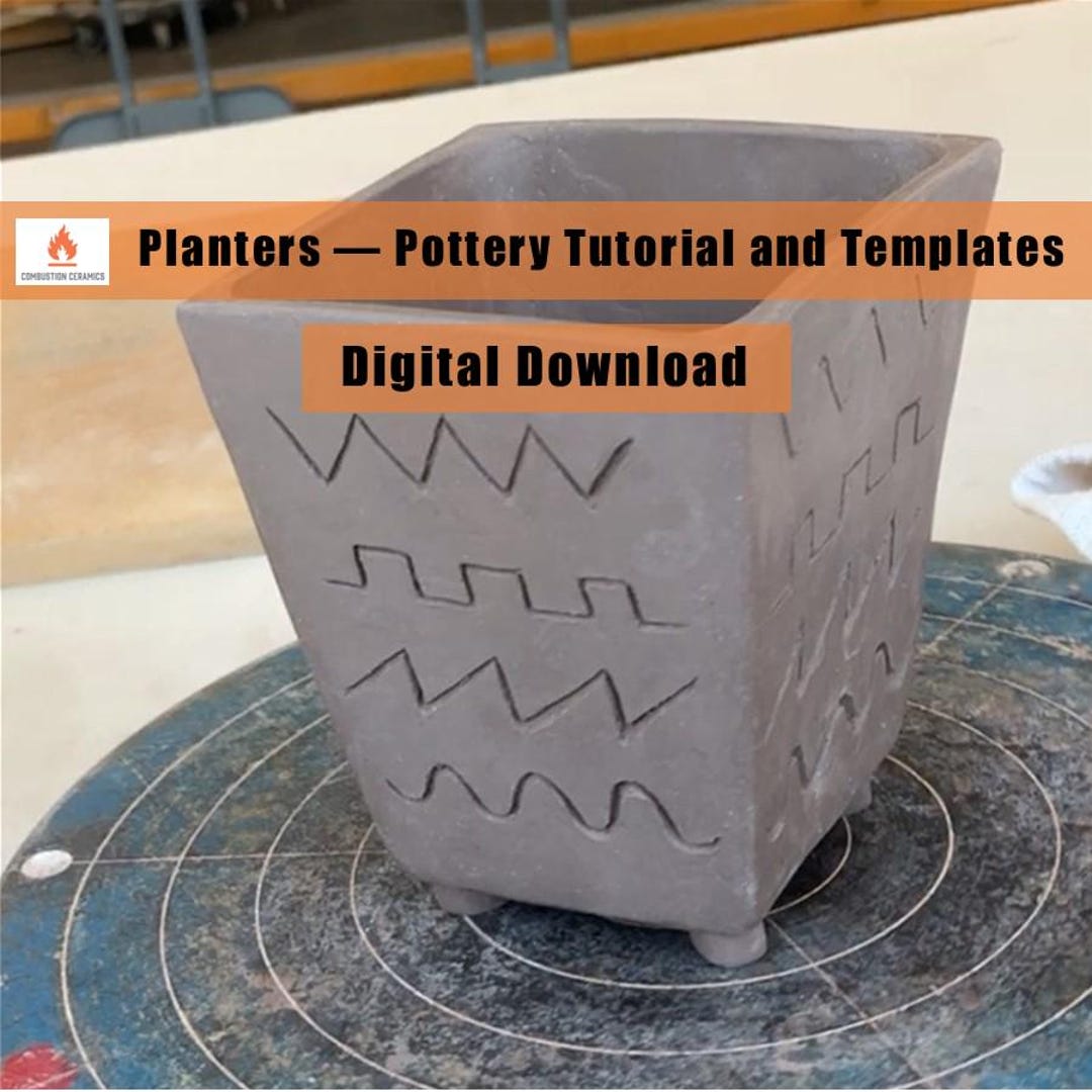 Pottery Template and Tutorial || Slab Built Planters || Digital ...