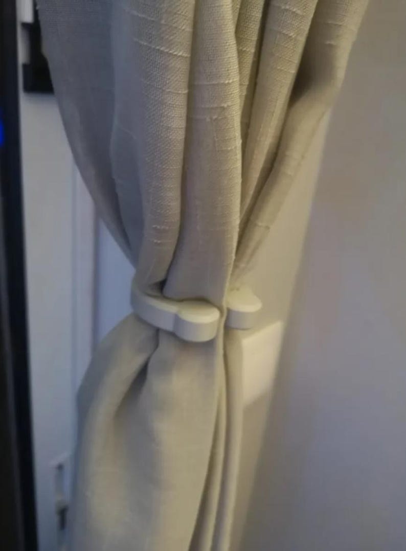 Curtain Ring Tiebacks Set of 4 | Simple Window Curtain Holdbacks ...