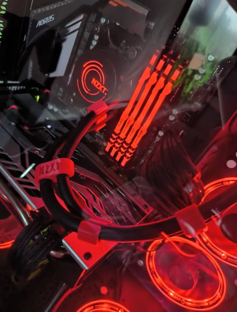 3D Printed NZXT AIO Tube Comb: Adjustable PC Cable Management - Etsy