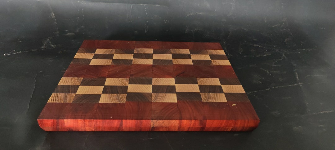 Handmade End Grain Butcher Block Cutting Board | Checkerboard Pattern ...