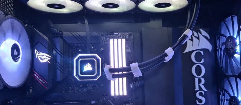 3D Printed Corsair AIO Radiator Tube Comb | Adjustable Cable Management ...