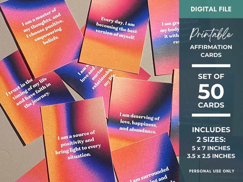 Printable Affirmation Cards, Affirmation Cards Printable, Affirmation ...