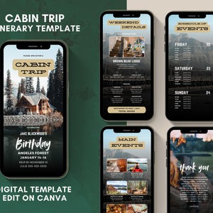 Cabin Trip Itinerary, Travel Itinerary Template, Weekend Getaway ...