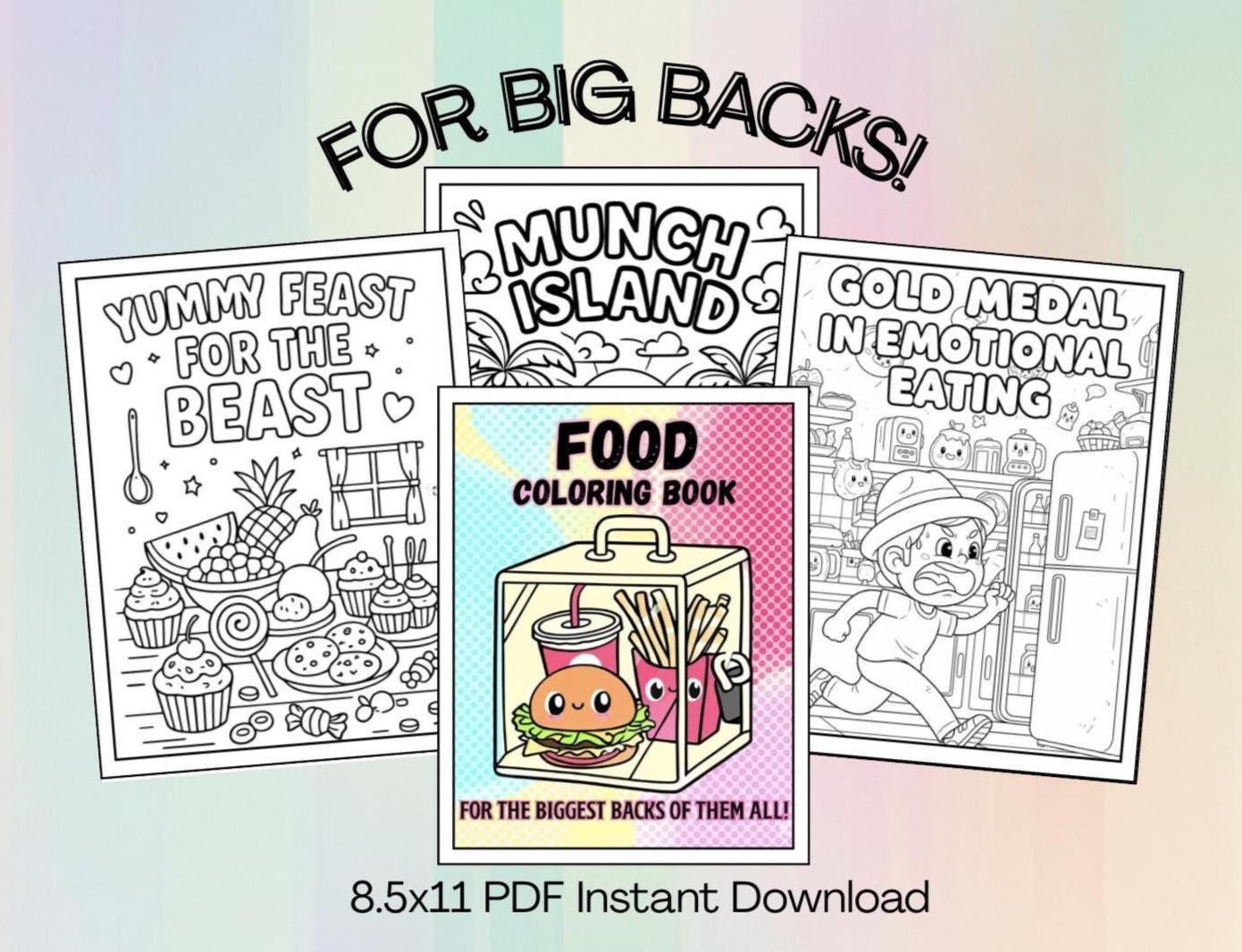 Funny Food Coloring Pages: Gen Z Humor Printable Book (digital Download ...