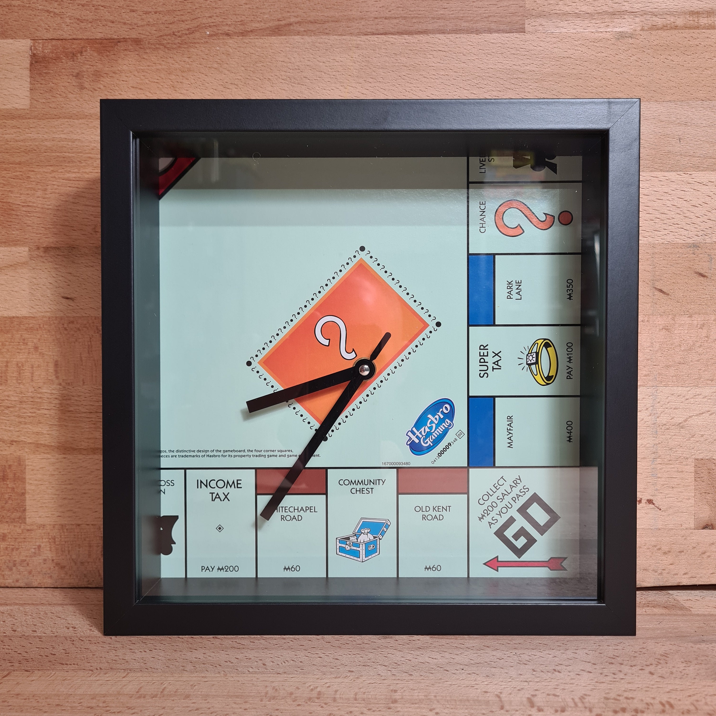 Monopoly Wall Clock. Upcycled Monopoly Original Board Game Desk Clock ...