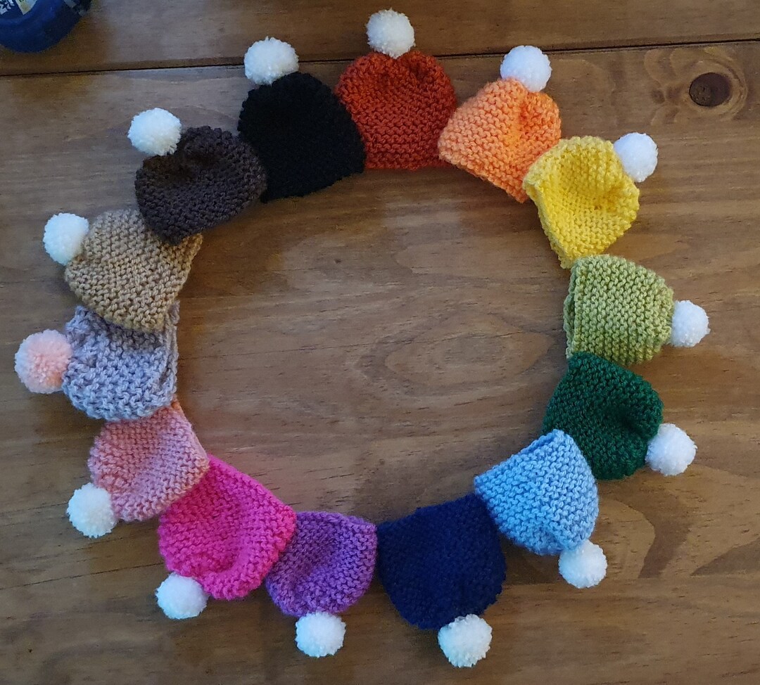 Colourful Mini Bobble Hats - Etsy