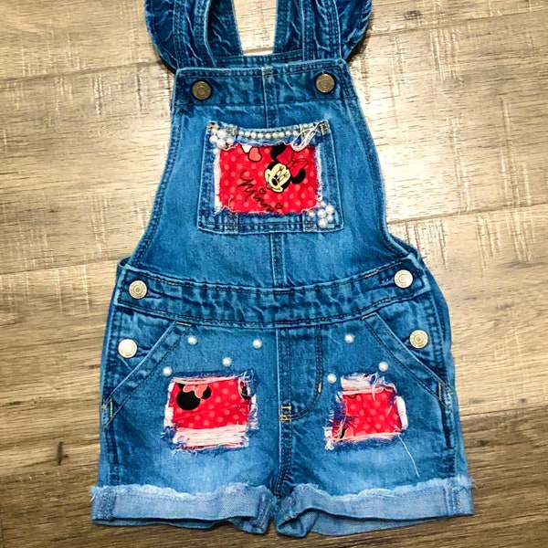Minnie Mouse Birthday Outfit Overalls - Etsy