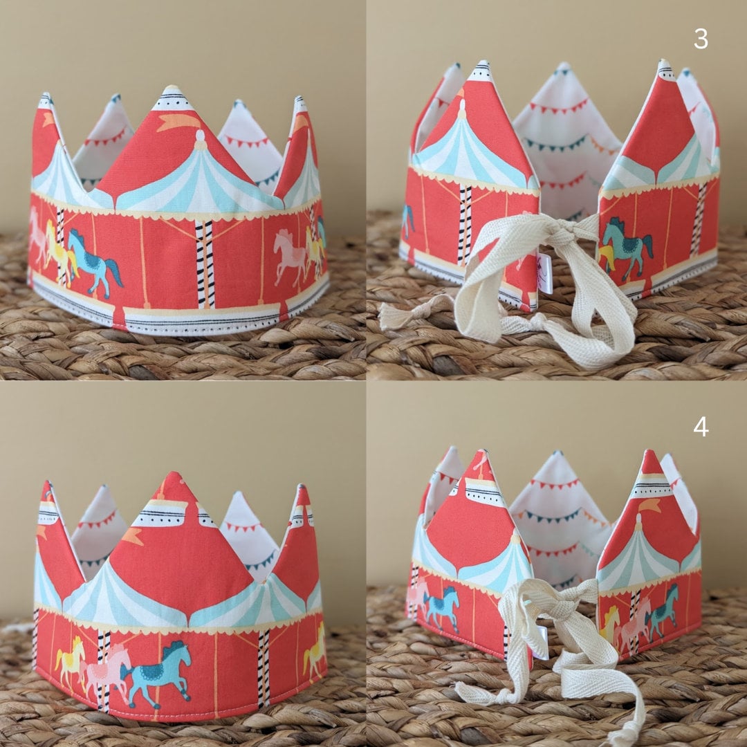 Carnival Fair Carousel Merry Go Round Circus Fabric Crown - Etsy