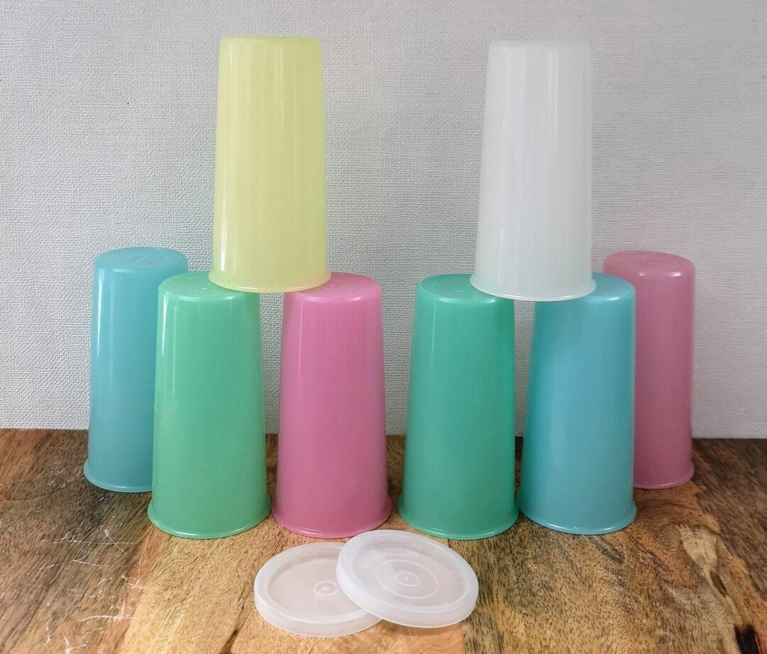 Set of 4 Tupperware Pastel Children's Cups in Various Pastel Colors ...