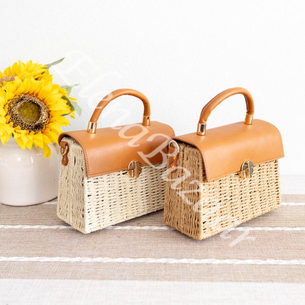 Woven Straw Purse - Etsy