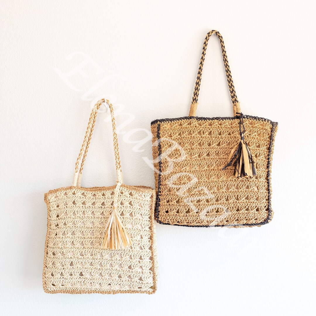 Women's Straw Weave Tote Bag, Woven Beach Bag, Fashion Casual Bag, Gift ...
