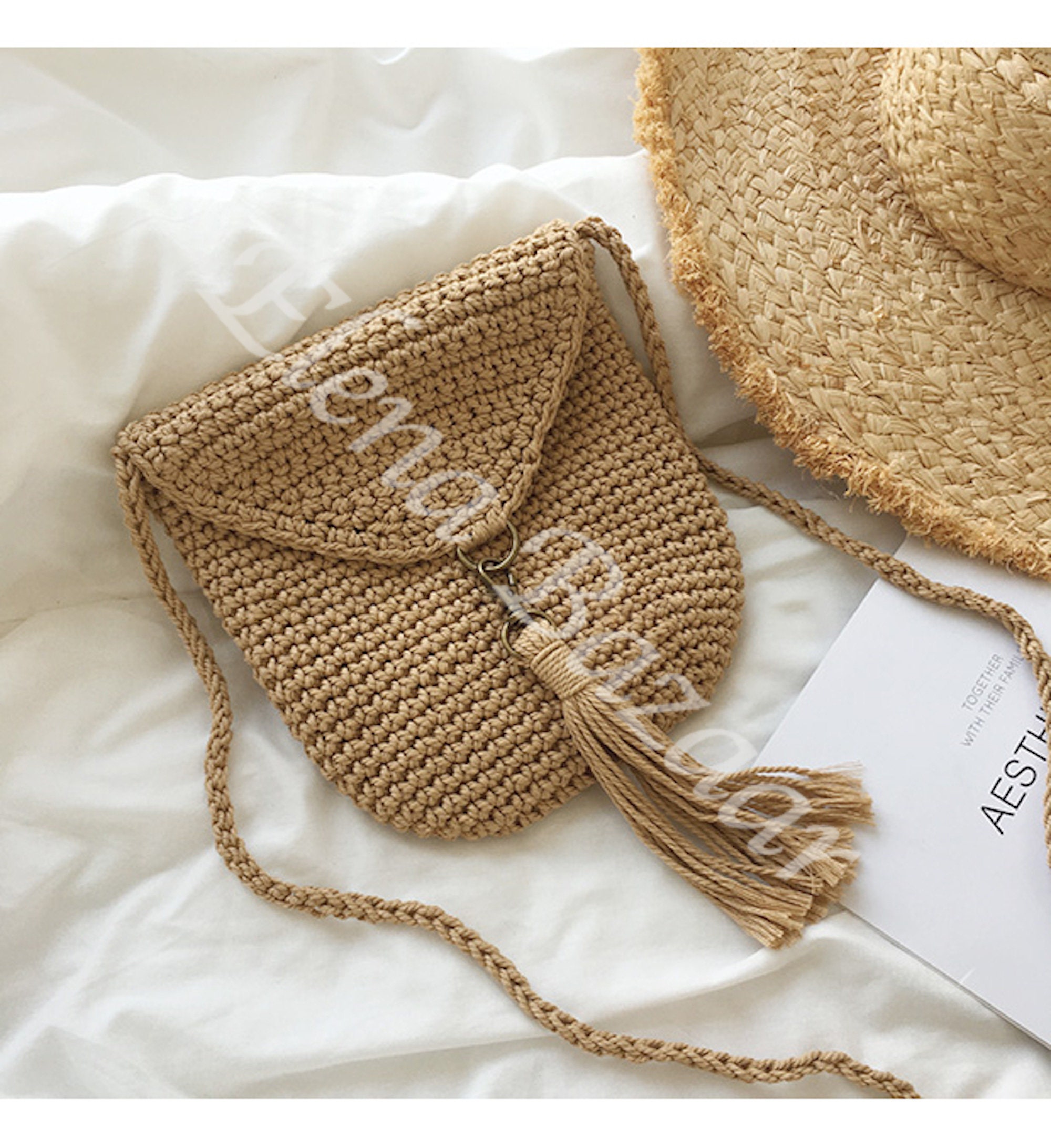 Handmade Crochet Mini Purse With Tassel Hand Woven Crossbody - Etsy