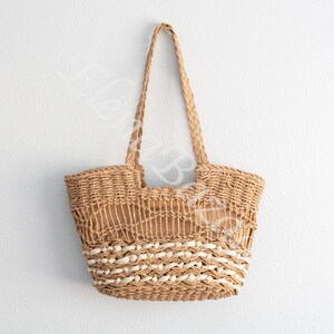 Women's Straw Weave Tote Bag, Hand Woven, Fashion Casual Bag, Gift for ...