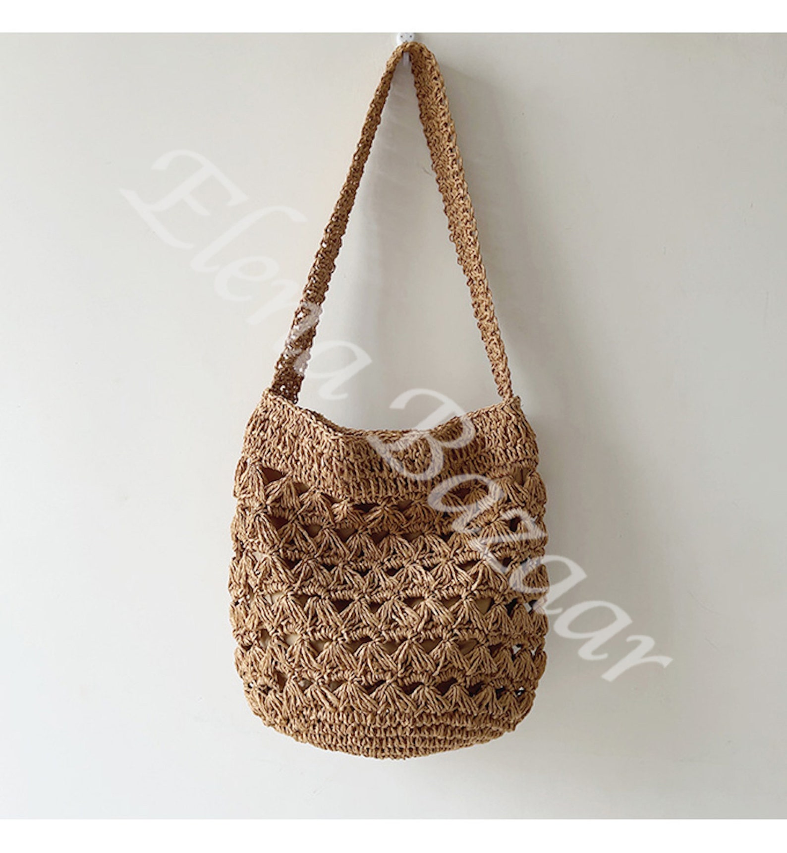 Women's Straw Weave Bucket Bag Hand Woven Bucket Bag - Etsy