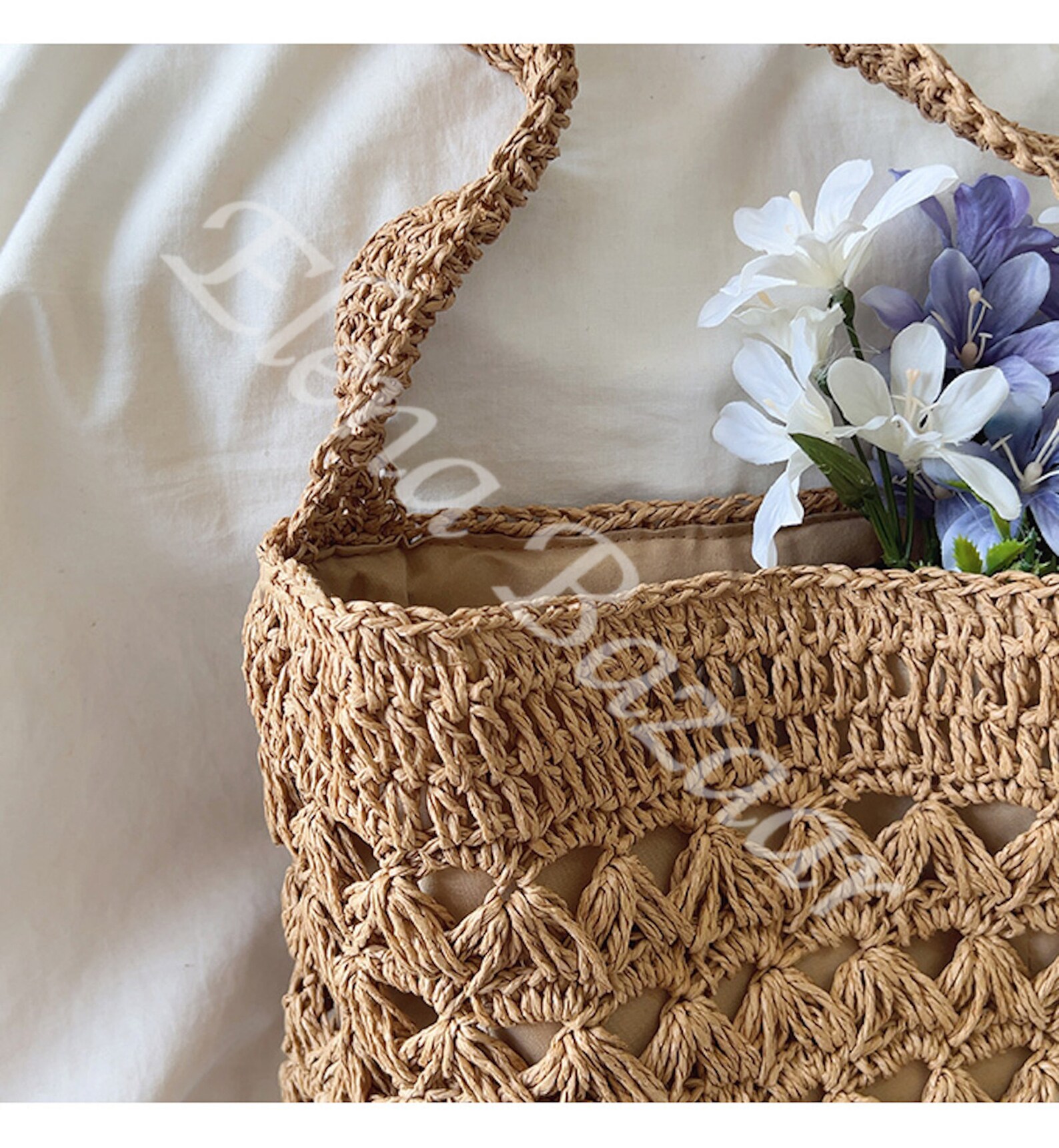 Women's Straw Weave Bucket Bag Hand Woven Bucket Bag - Etsy