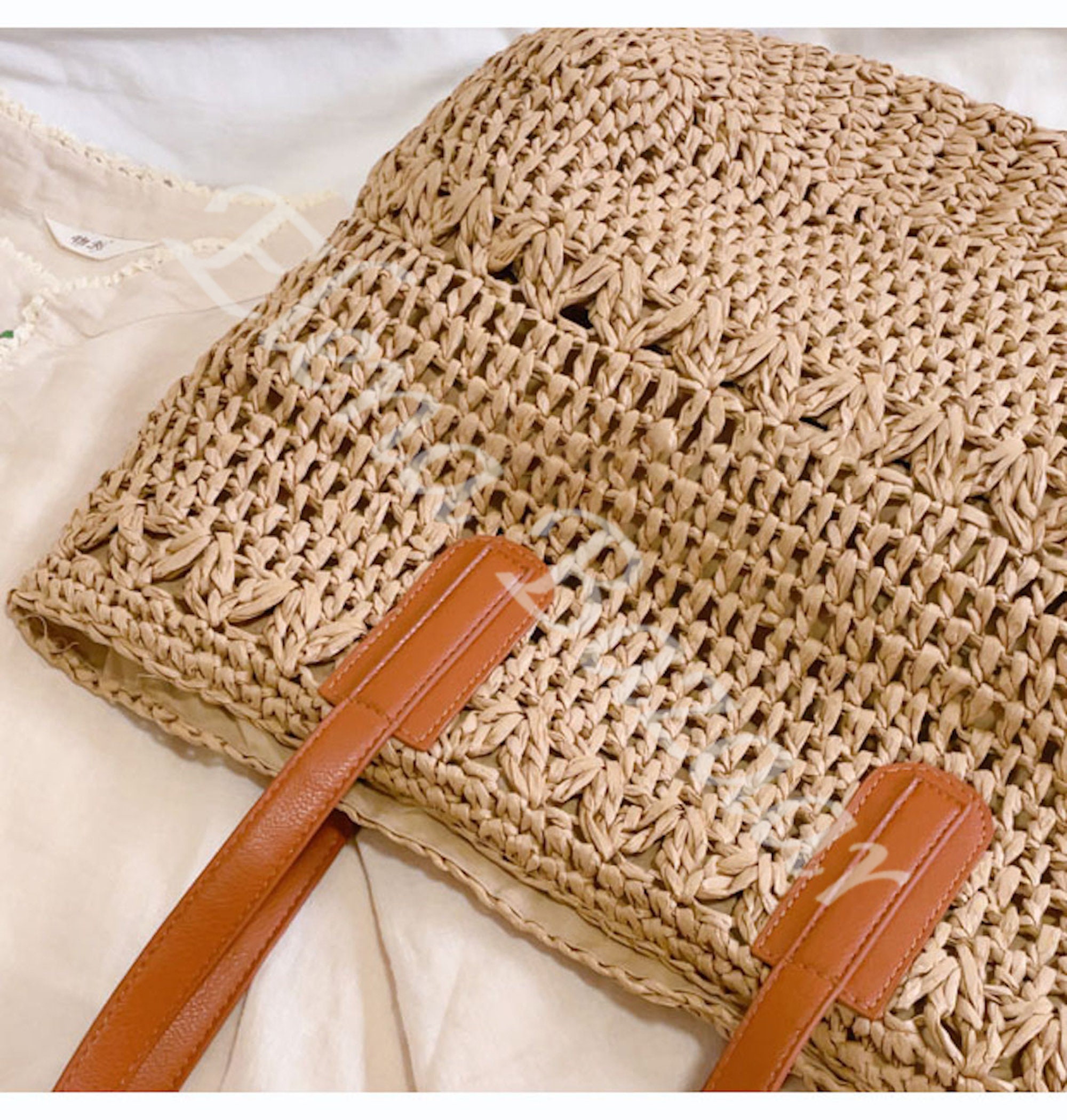 Women's Straw Weave Tote Bag Hand Woven Fashion Casual - Etsy
