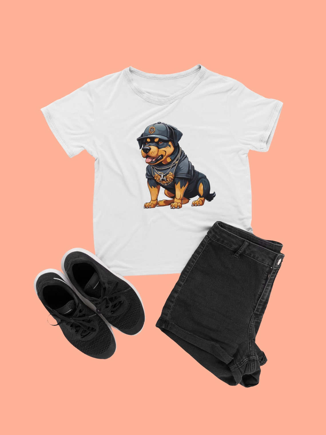 Rottweiler Wearing Hip Hop Gear Clipart, Rottweiler Clipart, Rottweiler ...