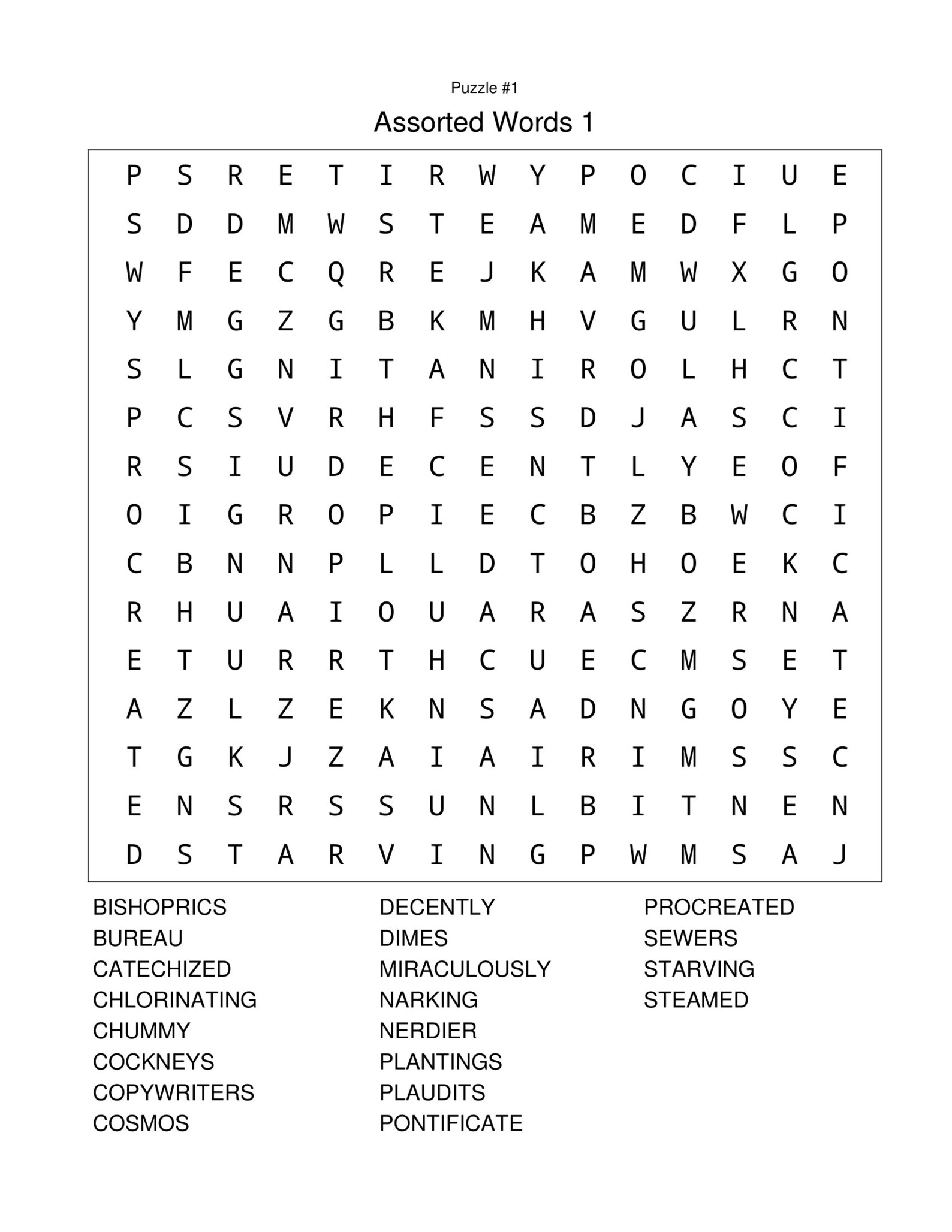 Word Search Puzzle Volume 1 | 200 Printable Puzzle Pages | Includes ...