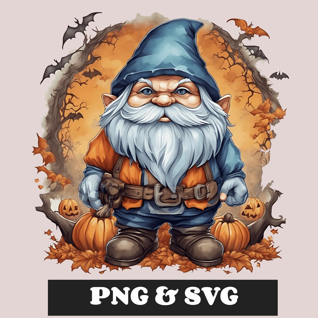 Halloween Gnome Clipart, Halloween PNG, Gnome Halloween PNG, Halloween ...