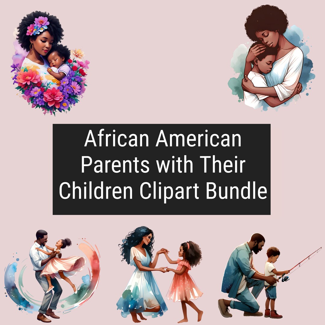 African American Family Clipart Bundle (PNG Digital Download) - Etsy