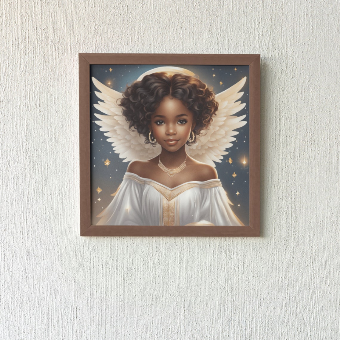 African American Angel, Black Angel Digital Print, African American Art ...