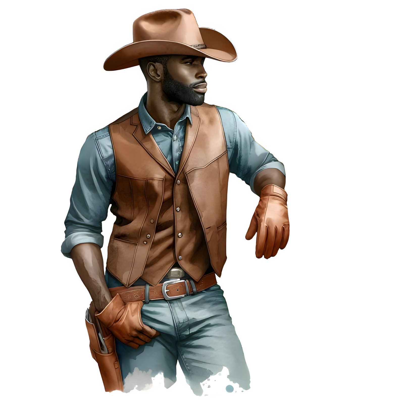 African American Cowboy Clipart, African American Cowboy PNG, Cowboy ...