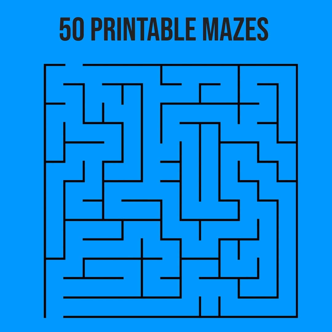 50 Printable Mazes Instant Download - Etsy